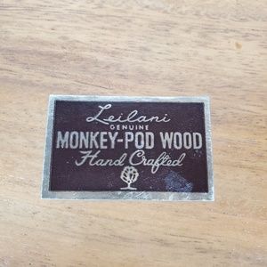 Vintage | Accents | Vintage Leilani Hawaii Large Monkey Pod Services ...